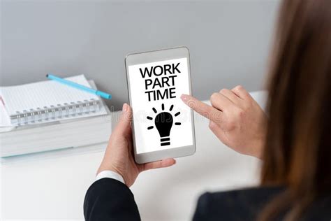 Conceptual Caption Work Part Time Word Written On A Job That Is Not Permanent But Able To