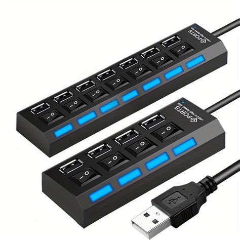Highspeed 47 Port Usb 20 Hub Splitter With Led Switch Free Shipping