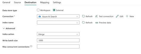 복사 작업에서 Azure Ai Search 구성 Microsoft Fabric Microsoft Learn