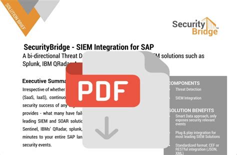 SIEM Integration For SAP SecurityBridge