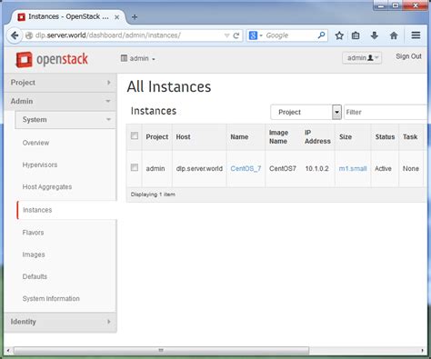 Centos 7 Openstack Juno Configure Horizon Server World