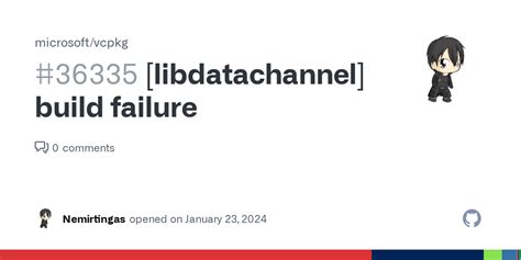 Libdatachannel Build Failure Issue Microsoft Vcpkg GitHub
