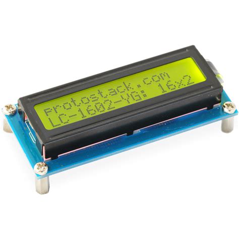 16 X 2 Character LCD Module With Yellow Green Backlight Protostack