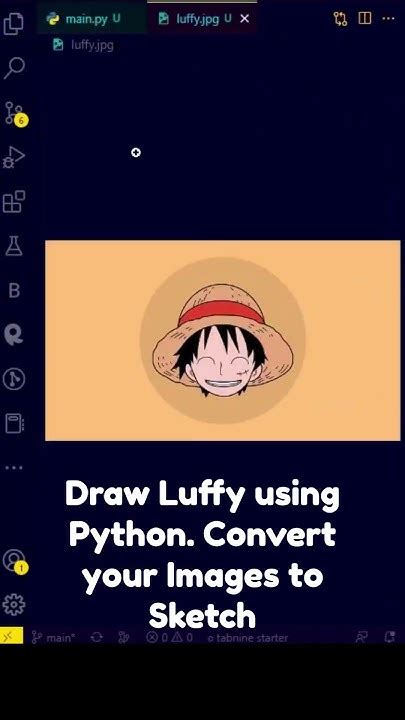 Draw Luffy Using Python Convert Your Images To Python Turtle Sketch Shorts Programming