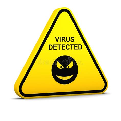 Warning Virus Detected Stock Illustration Illustration Of Site 9486541