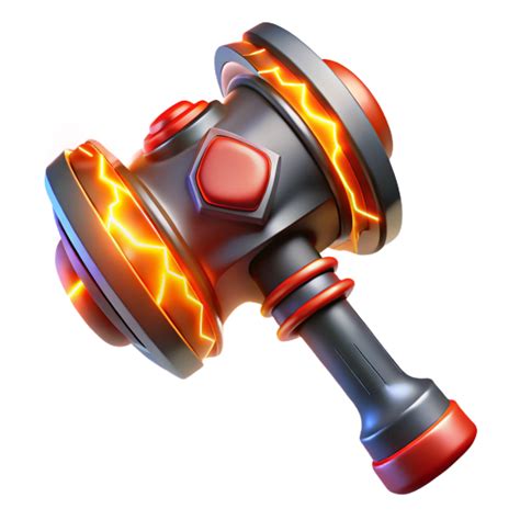 Fiery Hammer 3d Render 55180327 Png
