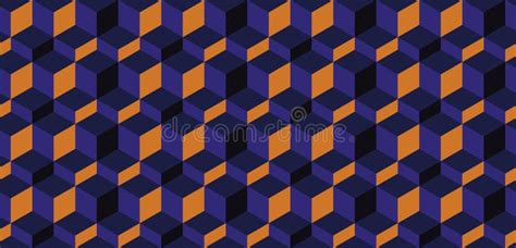 Seamless Pattern With 3d Cube And Cuboid Shapes Stock Illustration Illustration Of Abstract