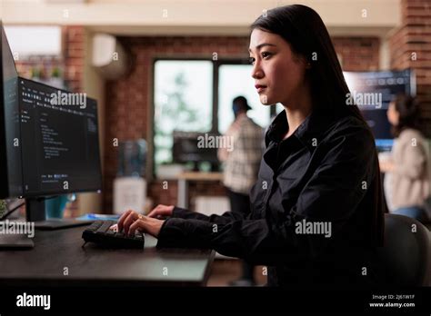 cyber officer encrypting big chunks of data in order to secure