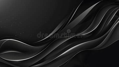 Elegant Black Abstract Waves Background With Smooth Lines Stock Illustration Illustration Of