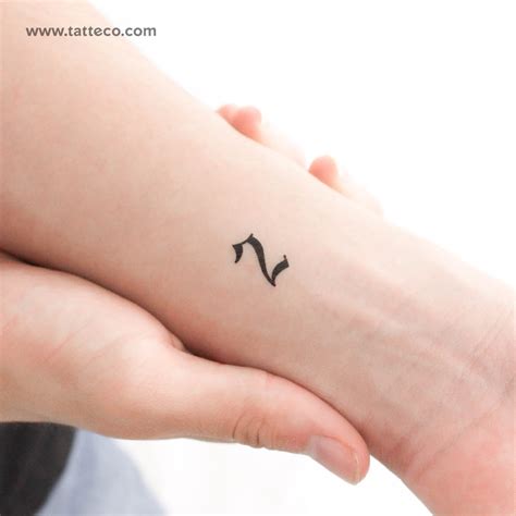 Gothic Style Number 2 Temporary Tattoo Set Of 3 Tatteco