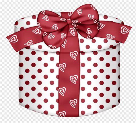 리본 일러스트와 함께 빨간색과 흰색 물방울 무늬 상자 새 해의 날 크리스마스 인용 소원 화이트 라운드 선물 상자 화이트 레드 하트 선물 상자 새해 디자인 Png