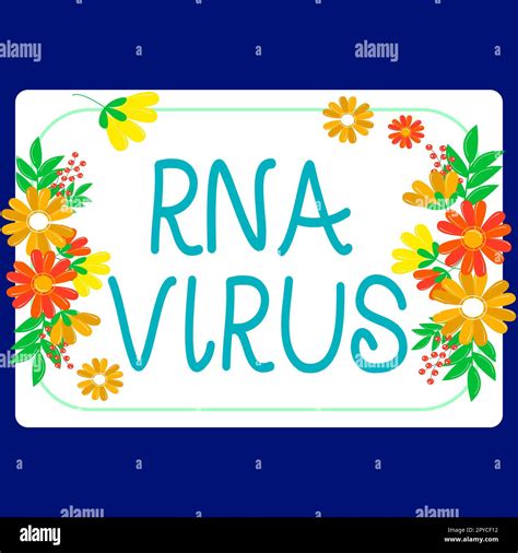 Conceptual Display Rna Virus Word For A Virus Genetic Information Is Stored In The Form Of Rna