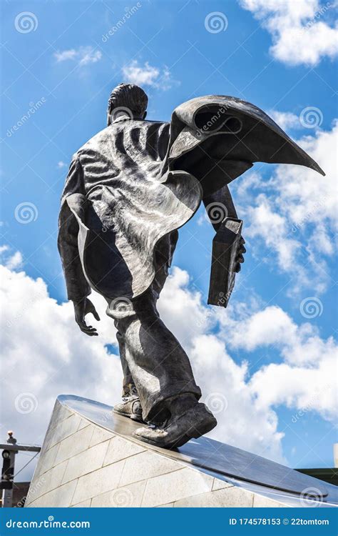Statue Of Adam Clayton Powell Jr In Harlem New York City USA