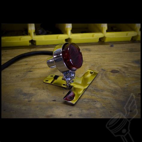 Chrome Classic Style Round Tail Light Round Motorcycle Tail Light