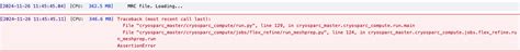 unspecified assertionerror during 3d flex mesh preparation 3d