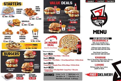 Pizza Crust Gujranwala Menu Contact And Whatsapp Number And Address
