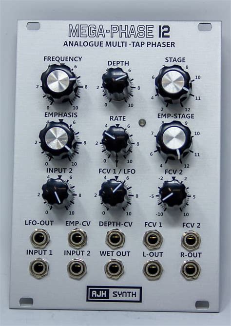 Ajh Synth Mega Phase 12 Stereo Phaser Eurorack Module Reverb