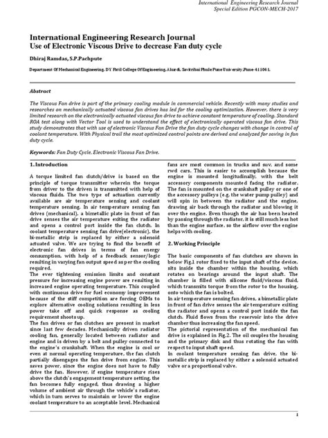 use of electronic viscous drive to decrease fan duty cycle pdf
