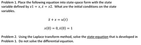 Solved Problem 1 Place The Following Equation Into