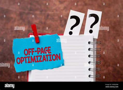 Hand Writing Sign Off Page Optimization Word Written On Set Of