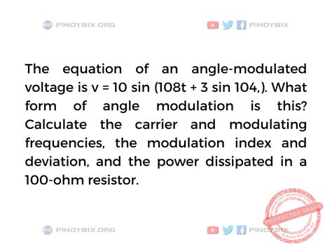 Solution Calculate The Carrier And Modulating Frequencies The