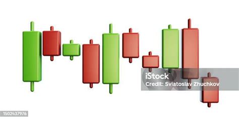 금융 비즈니스 및 거래를 위한 흰색 배경에 촛대 차트 구성 3차원 형태에 대한 스톡 사진 및 기타 이미지 3차원 형태 가격 개념 Istock