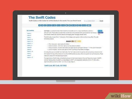 How To Find The Swift Code For A Bank Steps With Pictures