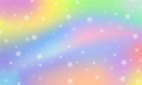 무지개 판타지 배경 파스텔 색상의 홀로그램 일러스트레이션 귀여운 만화 가리 배경 별과 밝은 여러 가지 빛깔의 하늘 벡터 공주에 대한 스톡 벡터 아트 및 기타 이미지 Istock