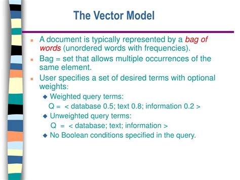 PPT The Vector Space Model PowerPoint Presentation Free Download ID 3656581