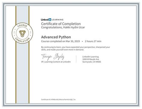 Certificate Of Completion Learning Python Pdf