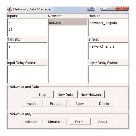 The Main Interface Of The Neural Network Toolbox Download Scientific