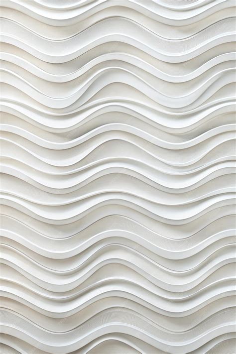Abstract White Wave Pattern Background Premium Ai Generated Image
