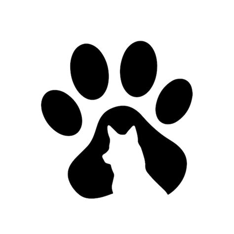 Silueta De La Pata De Un Perro Huellas De La Pata El Icono Del Cachorro De Perro Un Rastro De