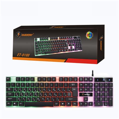 43 13 2cm Multi Color Back Light Computer Wired Keyboard Laptop Russian Word Illuminated Key