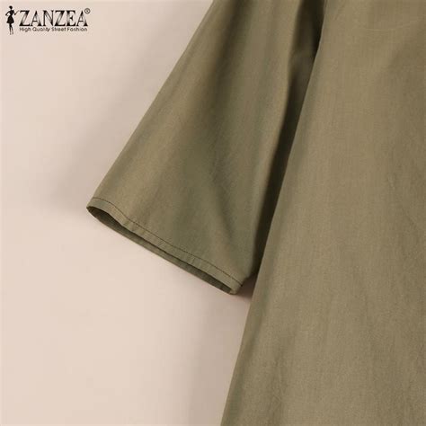 Купити Zanzea Жінки Повсякденна блузка з напіврукавом з напіврукавом Joom