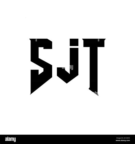 Sjt Letter Logo Design For Technology Company Sjt Logo Design Black And White Color Combination