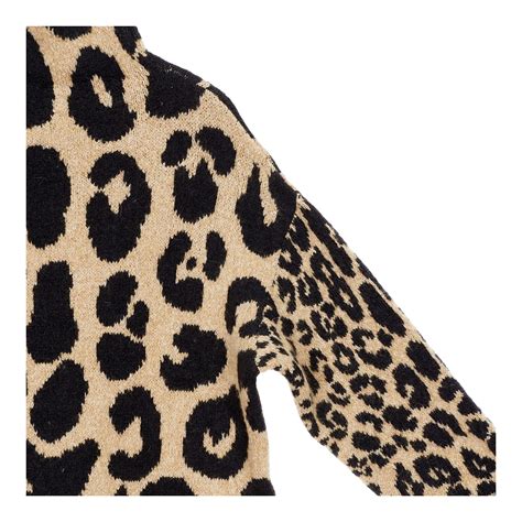 레오파드 패턴 하이넥 니트 Sivillage