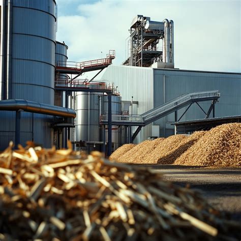 A Closeup Of Biomass Energy Feedstock Storage And Handling Premium Ai