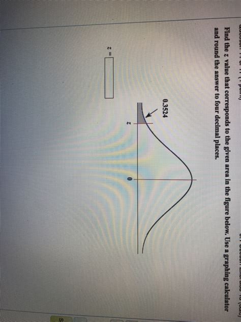 Solved Find The Z Value That Corresponds To The Given Area