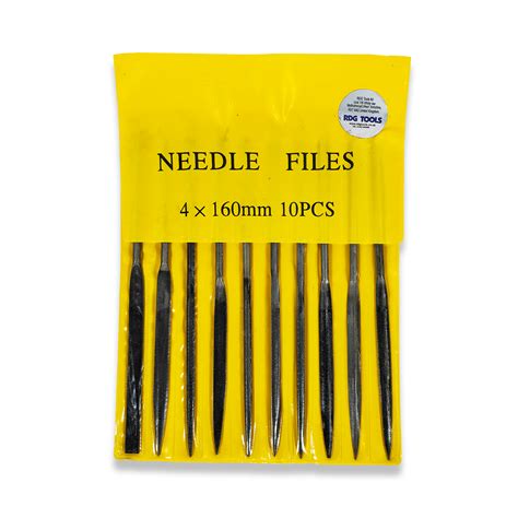 10pc Needle File Set 160mm Long Various Types Second Cut Fine Work Rdg Tools