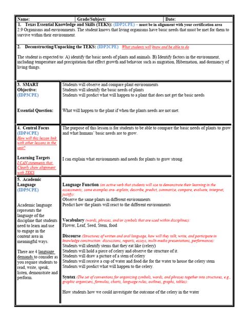 Cpe Lesson Plan Guide Lpg 1 Download Free Pdf Educational