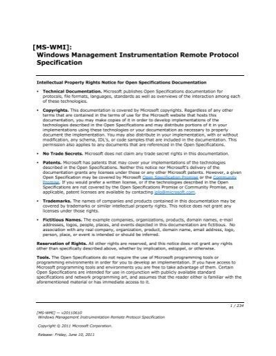 MS WMI Windows Management Instrumentation Remote Home