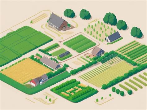 Premium Photo Fields Of Abundance A Captivating Drawing Of A Sprawling Agricultural Farm