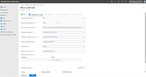 Azure Configuration On Intune