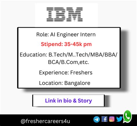 IBM Recruitment Hiring Freshers As AI Engineer Intern Bulk Hiring Jobs For Freshers Off