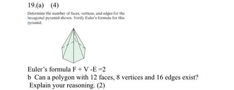 Solved Determine The Number Of Faces Vertices And Edges Chegg