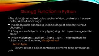 BASIC SLICING AND ADVANCED INDEXING IN NUMPY Pptx