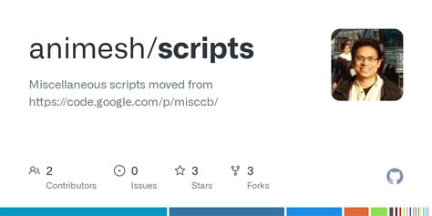 Github Animesh Scripts Miscellaneous Scripts Moved From Https Code Google P Misccb