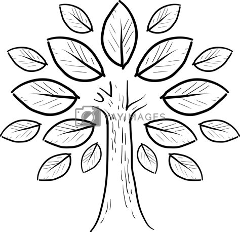 Abstract Tree Or Ecology Vector Sketch By Lhfgraphics Vectors And Illustrations With Unlimited