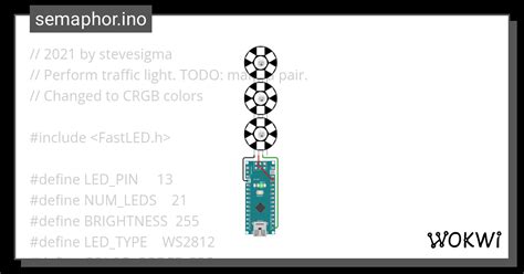 Sample Traffic Light With Rings Ino Copy Wokwi ESP32 STM32